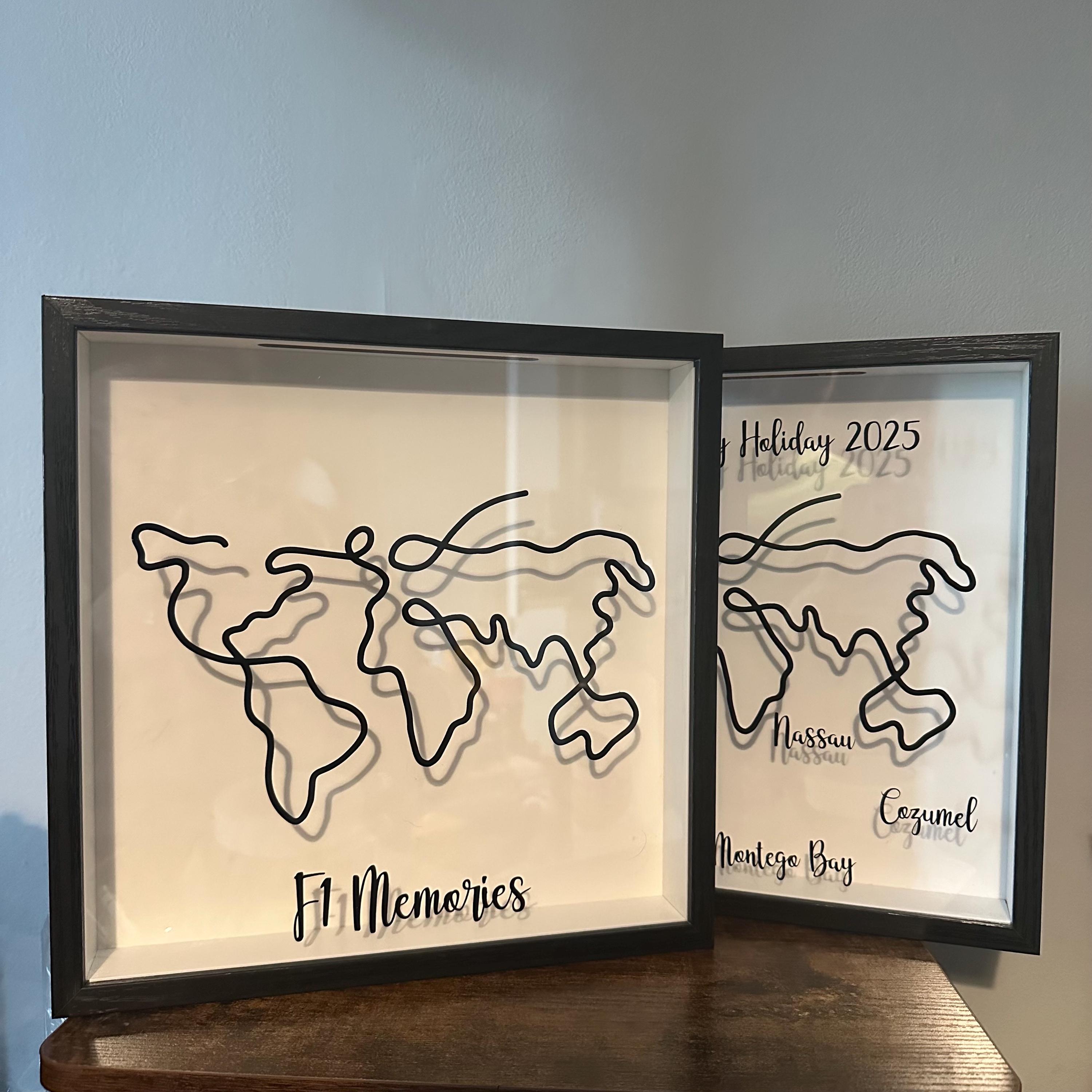Personalised Travel Box Frame Memories Adventure Souvenir Keepsake ...