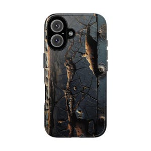 3D Textures Cracked Metal Rustic Phone Case for iPhone 16 Pro, 15 ...
