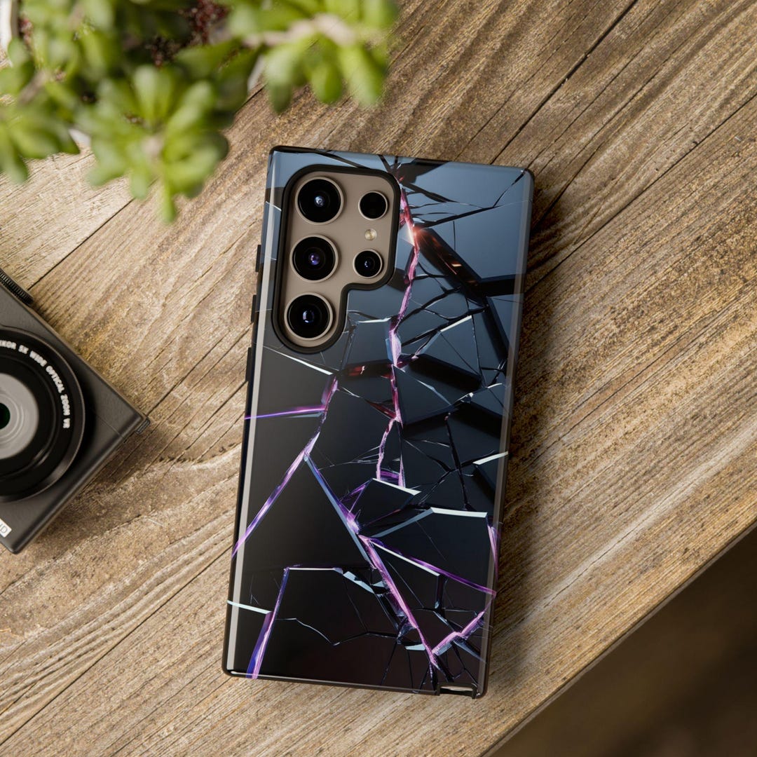 Shattered Broken Glass Aesthetic 3D Design Phone Case Futuristic, High ...