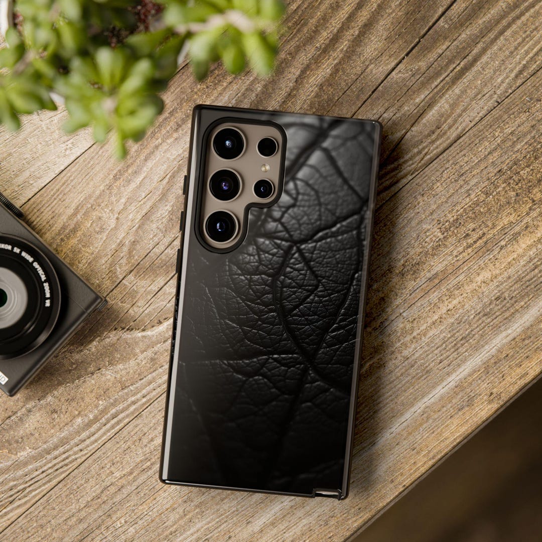 Black Modern Cracked Leather 3D Texture - 3D Minimalist Design for ...