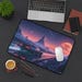 Retro Futuristic Road Trip Illustration Mouse Pad, Desk Mat, Gaming ...