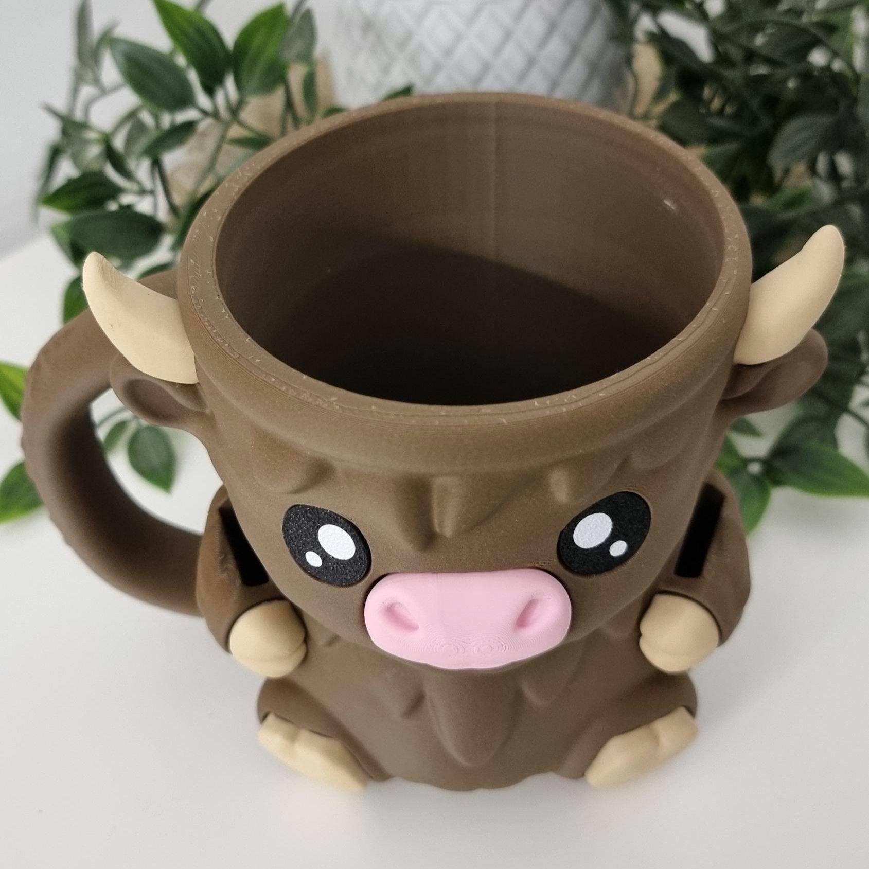 Ice Cream Tub Holder | Cute Highland Cow | With Spoon Holder - Etsy