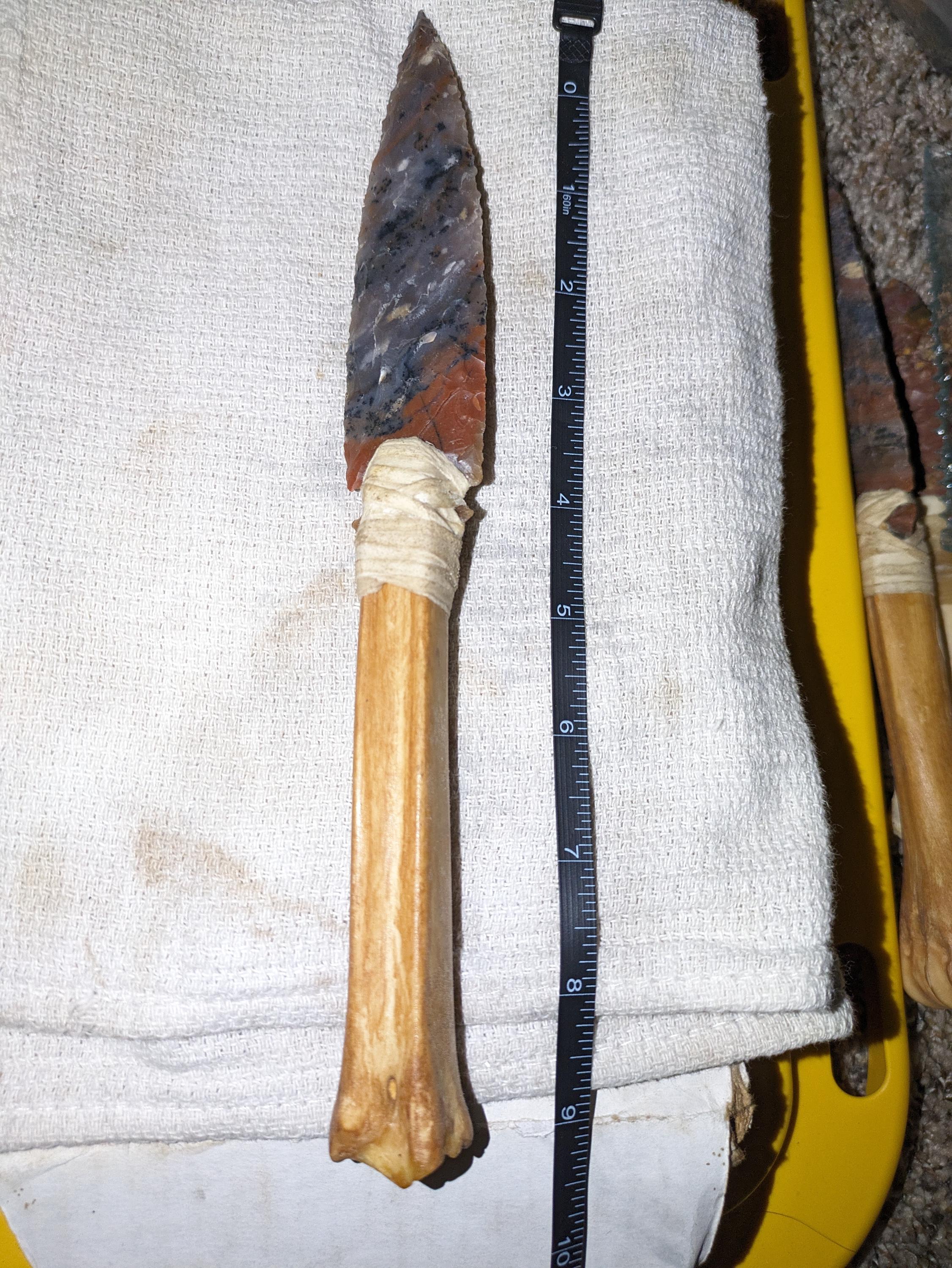 Indian Jasper Knife With Deer Leg Bone Handle Hand Made - Etsy