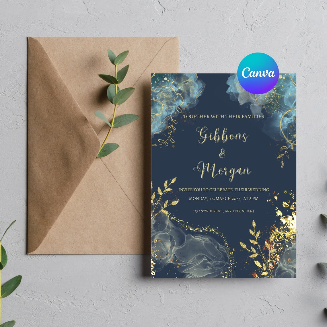 Editable Wedding Invitation Template, Wedding Invitation Invitation ...