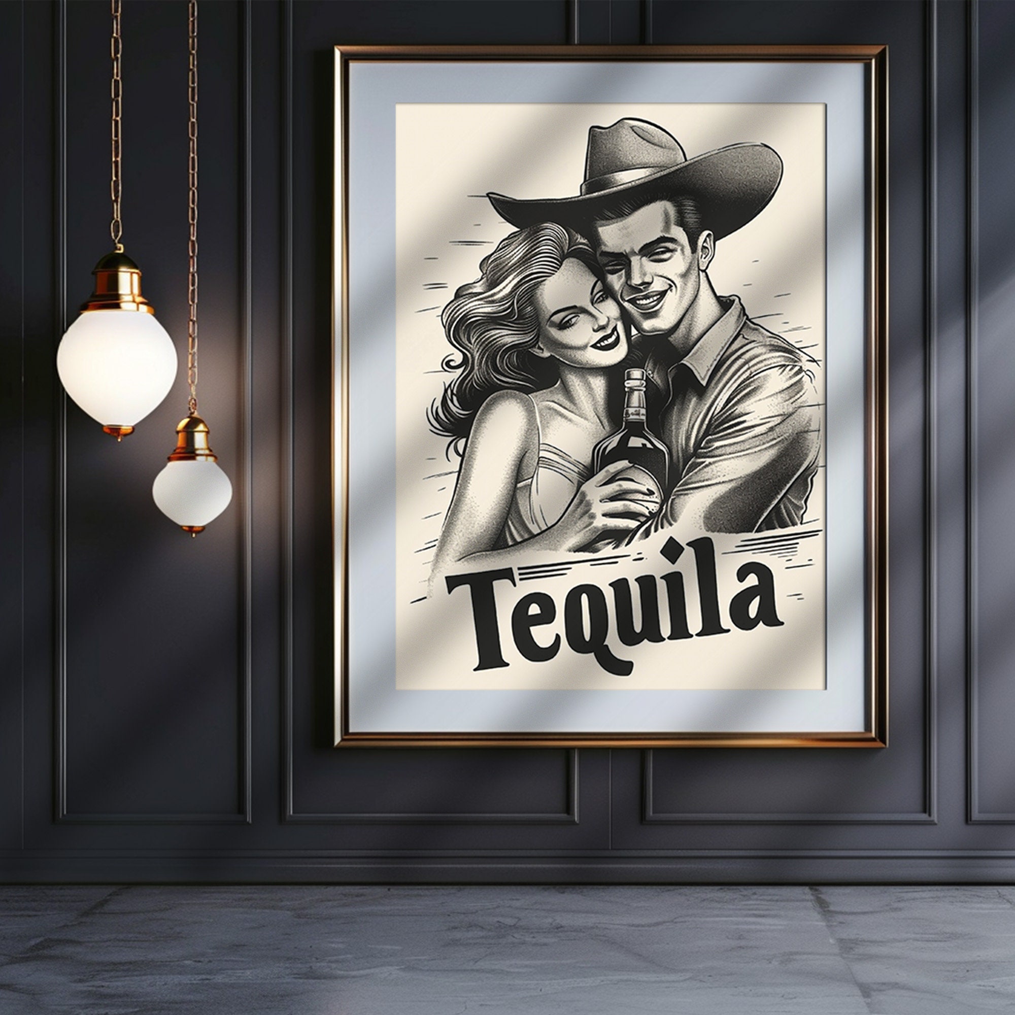 Tequila Poster Printable Mexican Wall Art, Alcohol Tequila Print, Retro ...