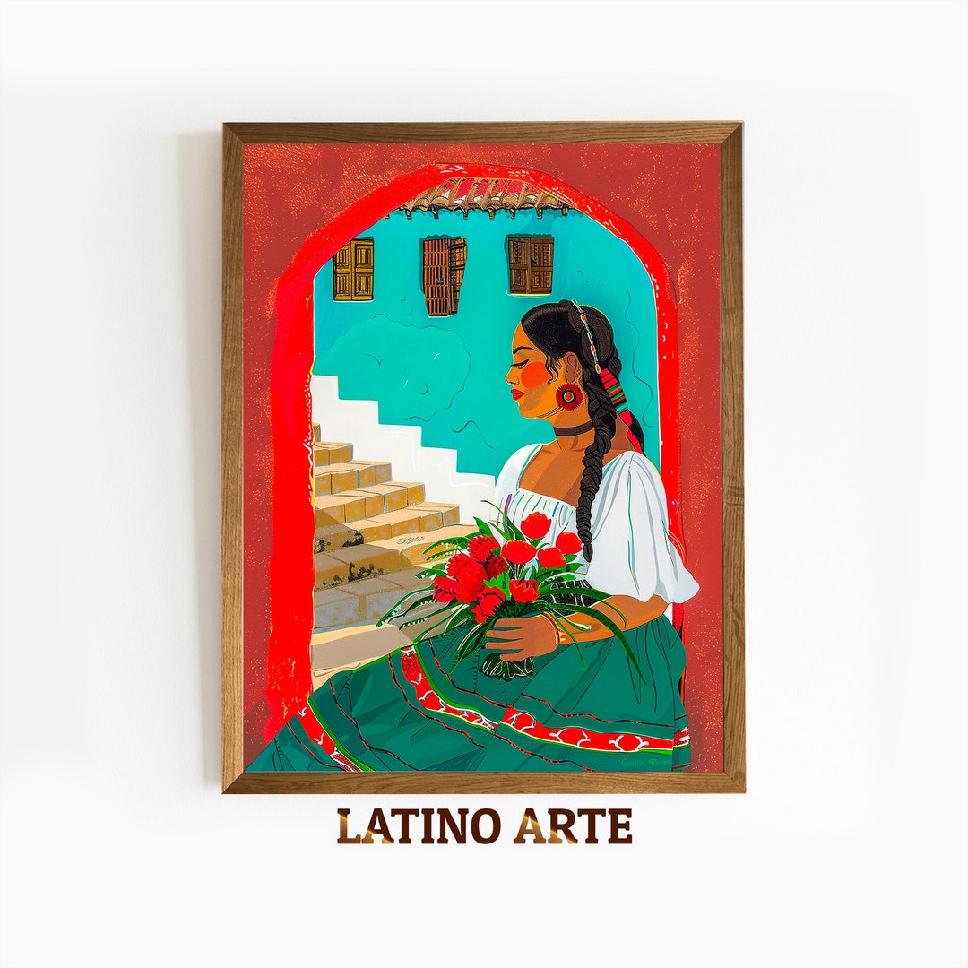Mexican Folk Art Woman Print: Latin Home Decor (digital Download) - Etsy