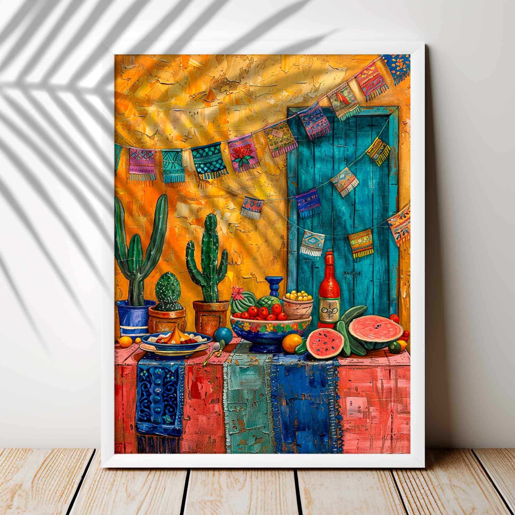 Printable Mexican Fiesta Art, Cinco De Mayo Print, Colorful Latino Wall ...