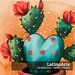 Heart Nopal Cactus Printable: Mexican Folk Art Painting (digital ...