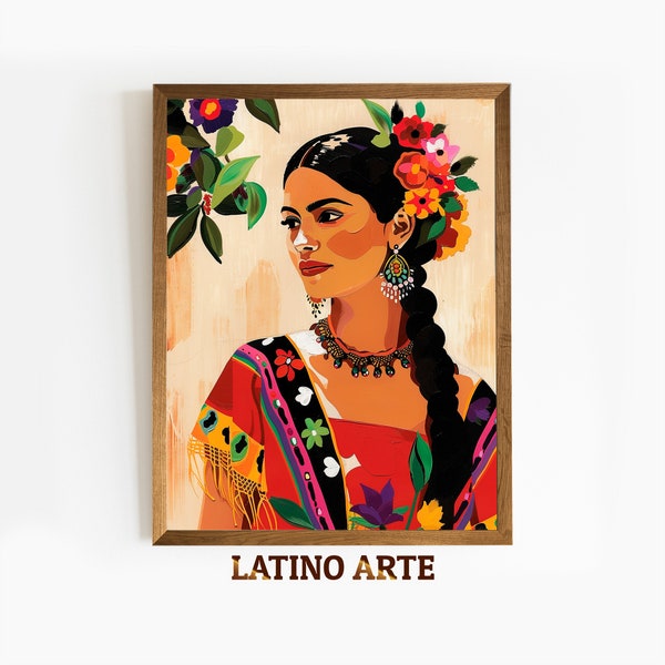 Hispanic Woman Wall Art - Etsy