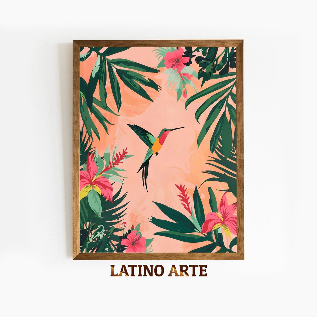Printable Tropical Colibri Mexican Wall Art, Hummingbird Print ...