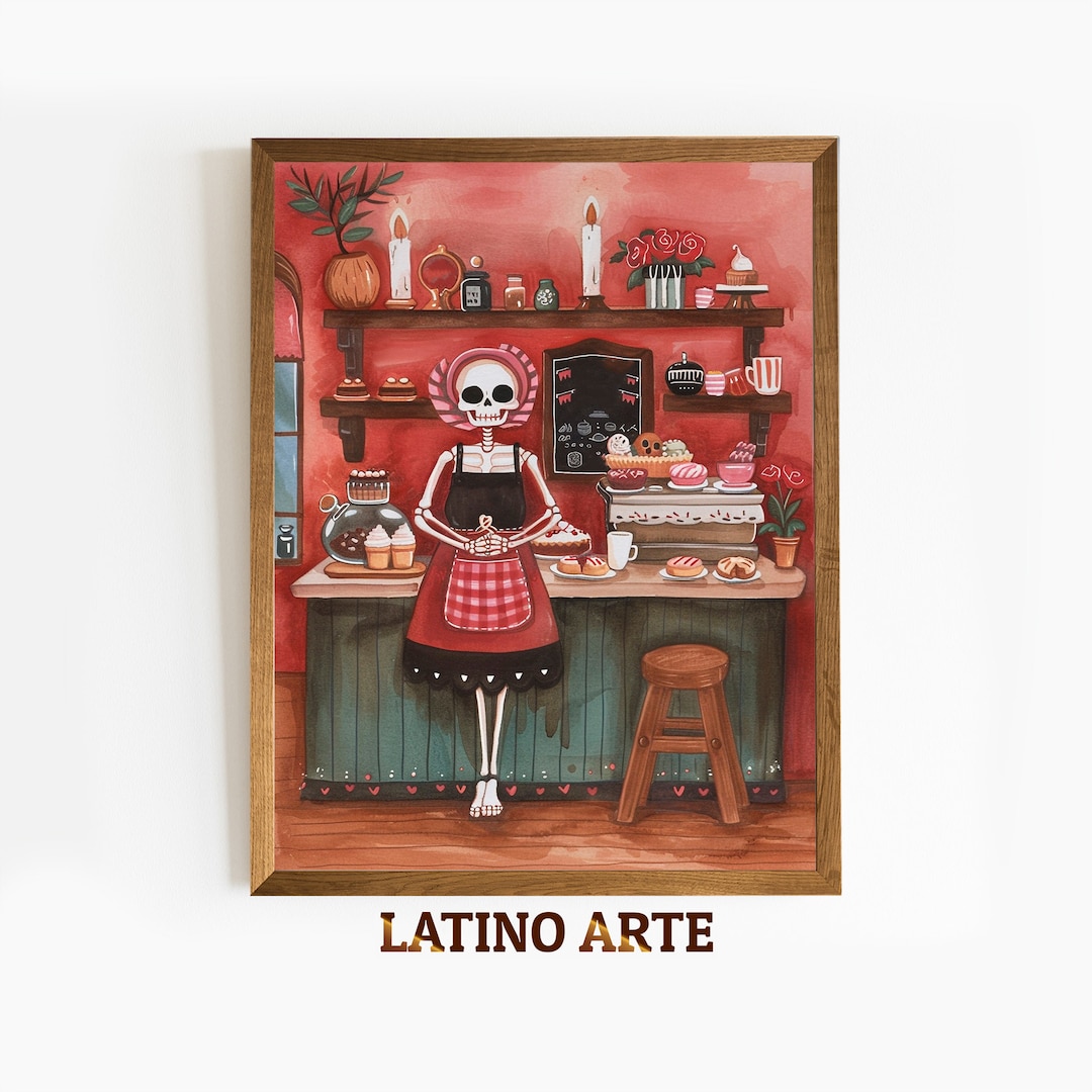 Dia De Los Muertos Bakery Printable Mexican Wall Art, Latin Art ...