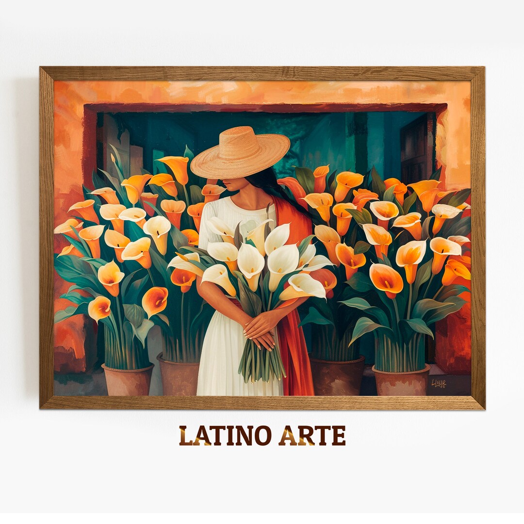 Calla Lily Market Vendor Printable Mexican Wall Art, Digital Download ...