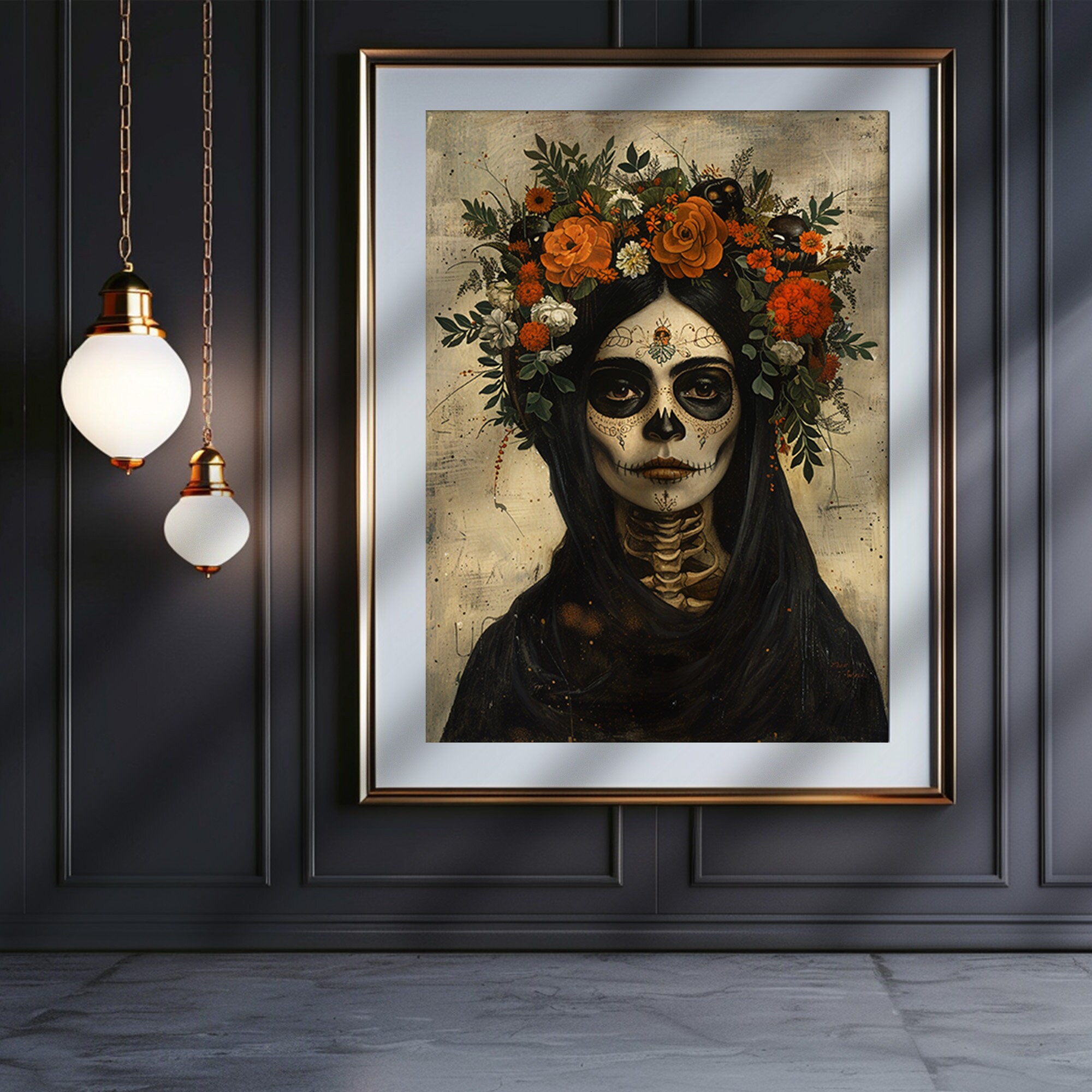 Dia De Los Muertos Catrina Calavera Print: Mexican Wall Art (digital ...