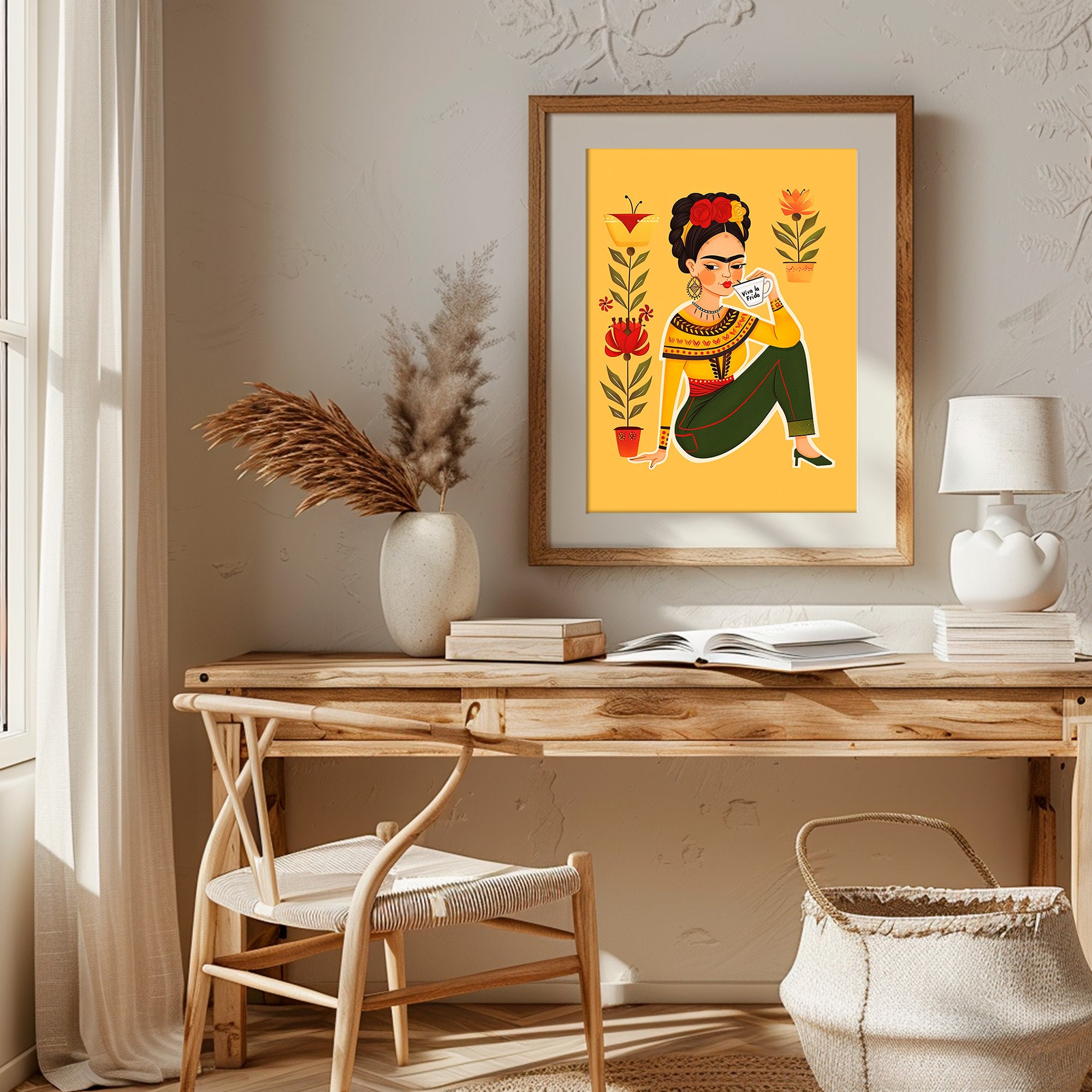 Viva La Frida Kahlo Printable Mexican Wall Art, Latin Art, Hispanic ...