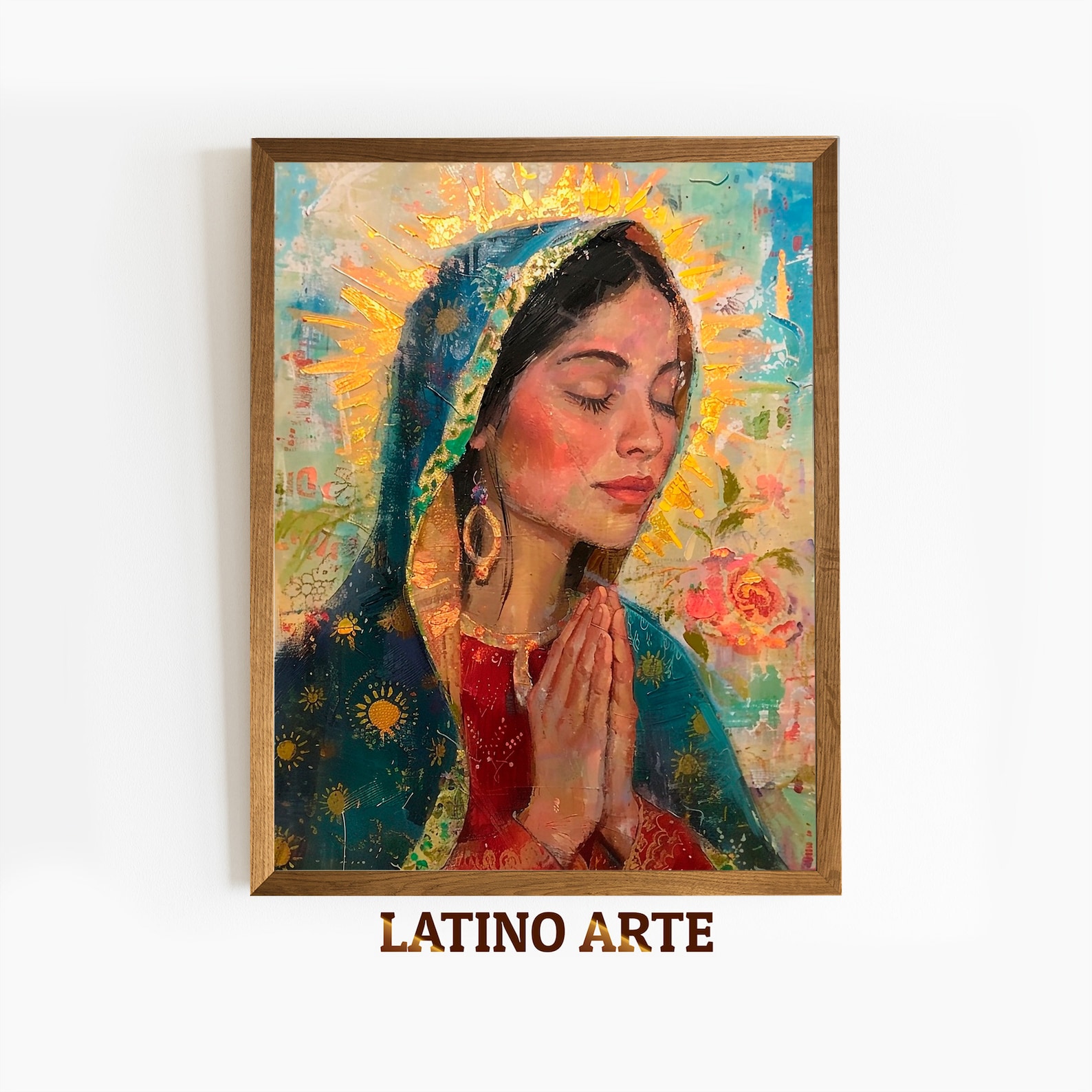 Virgin Mary Printable Lady of Guadalupe, Digital Traditional Mexican ...