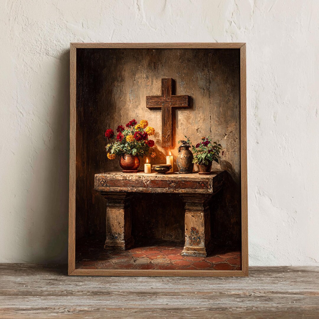 Mexican Altar Print, Printable Religious Wall Art, Digital Download - Etsy
