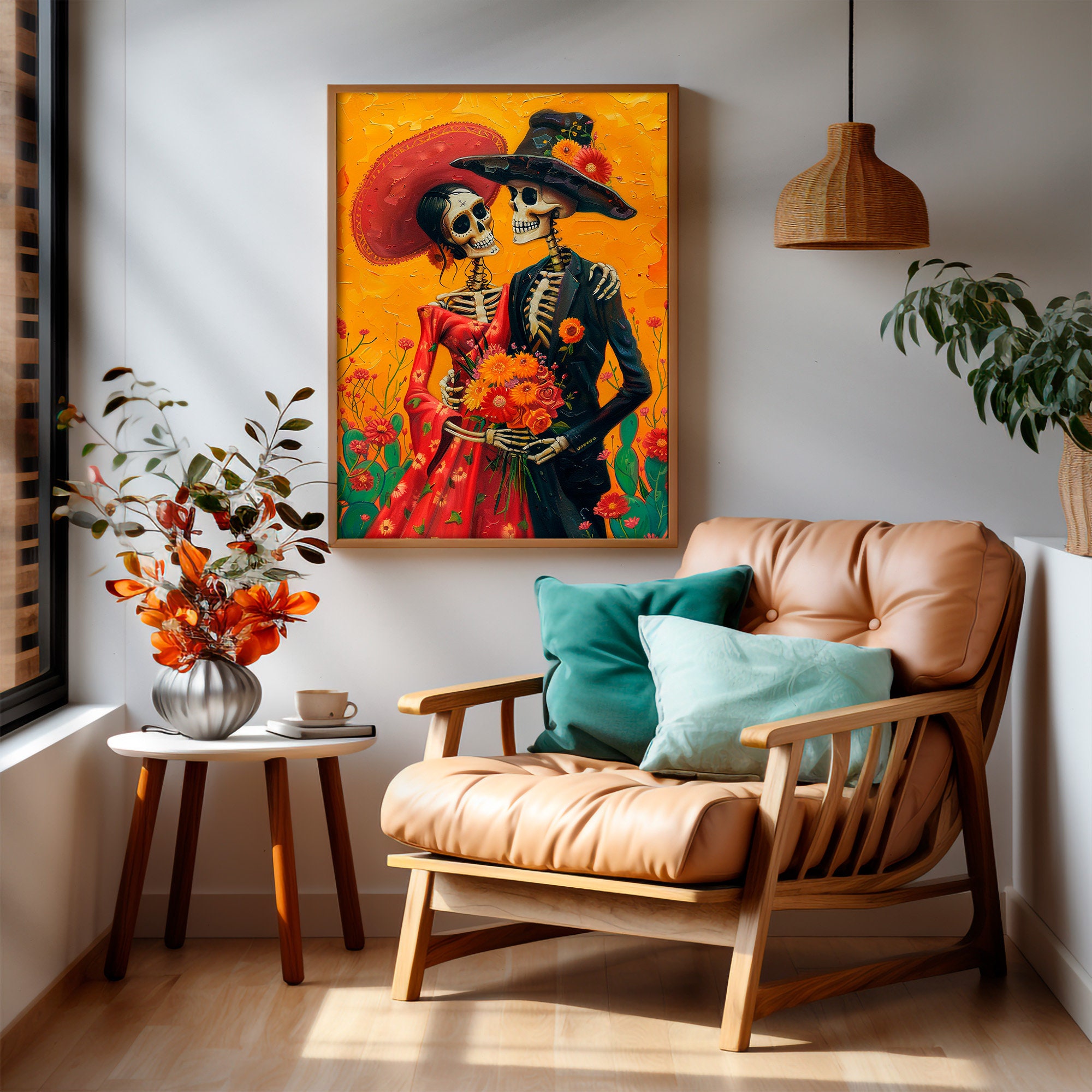 Catrina Skeleton Couple Printable Day of the Dead, Traditional Mexican ...