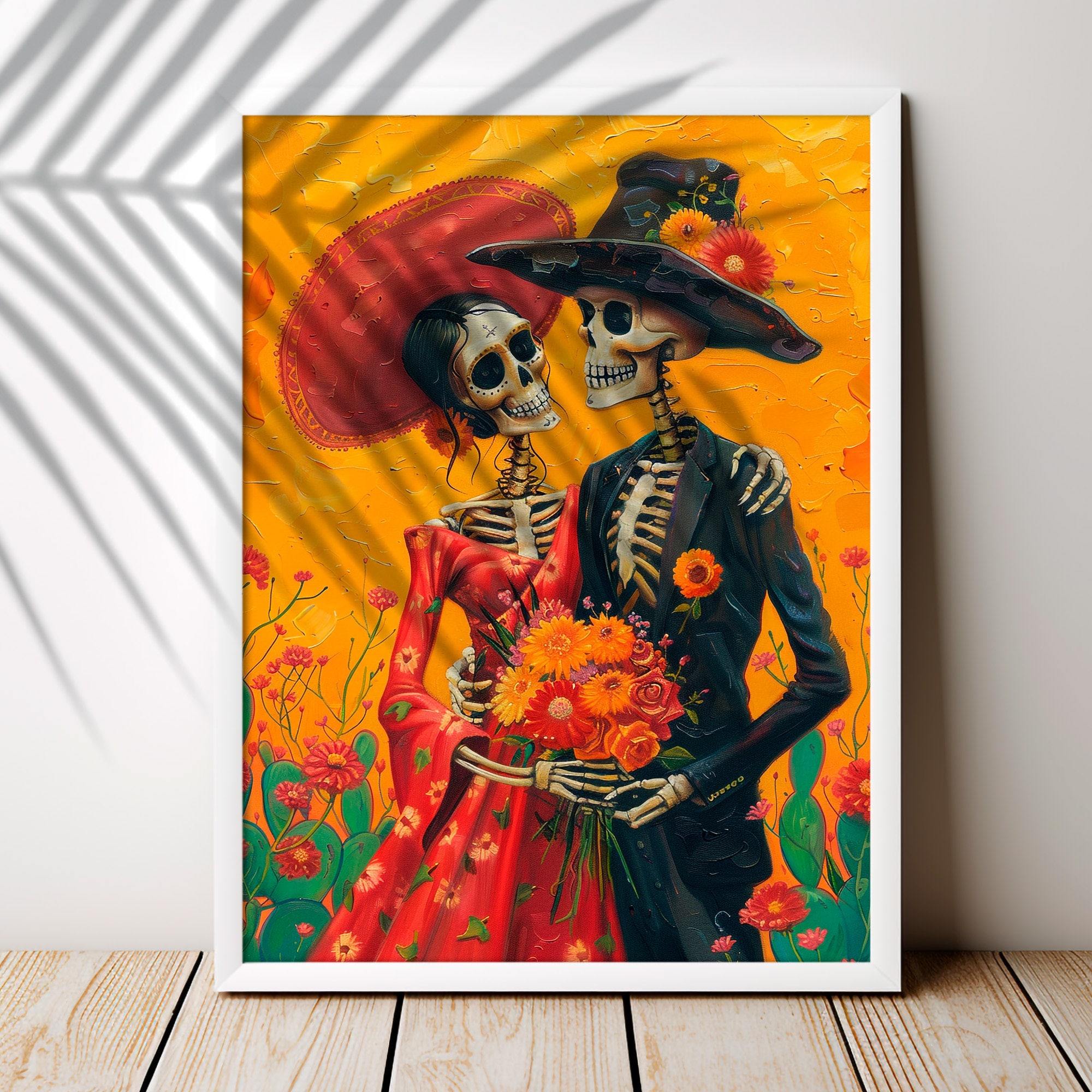 Catrina Skeleton Couple Printable Day of the Dead, Traditional Mexican ...