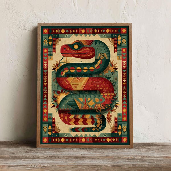 Mexican Serpent Wall Art - Etsy