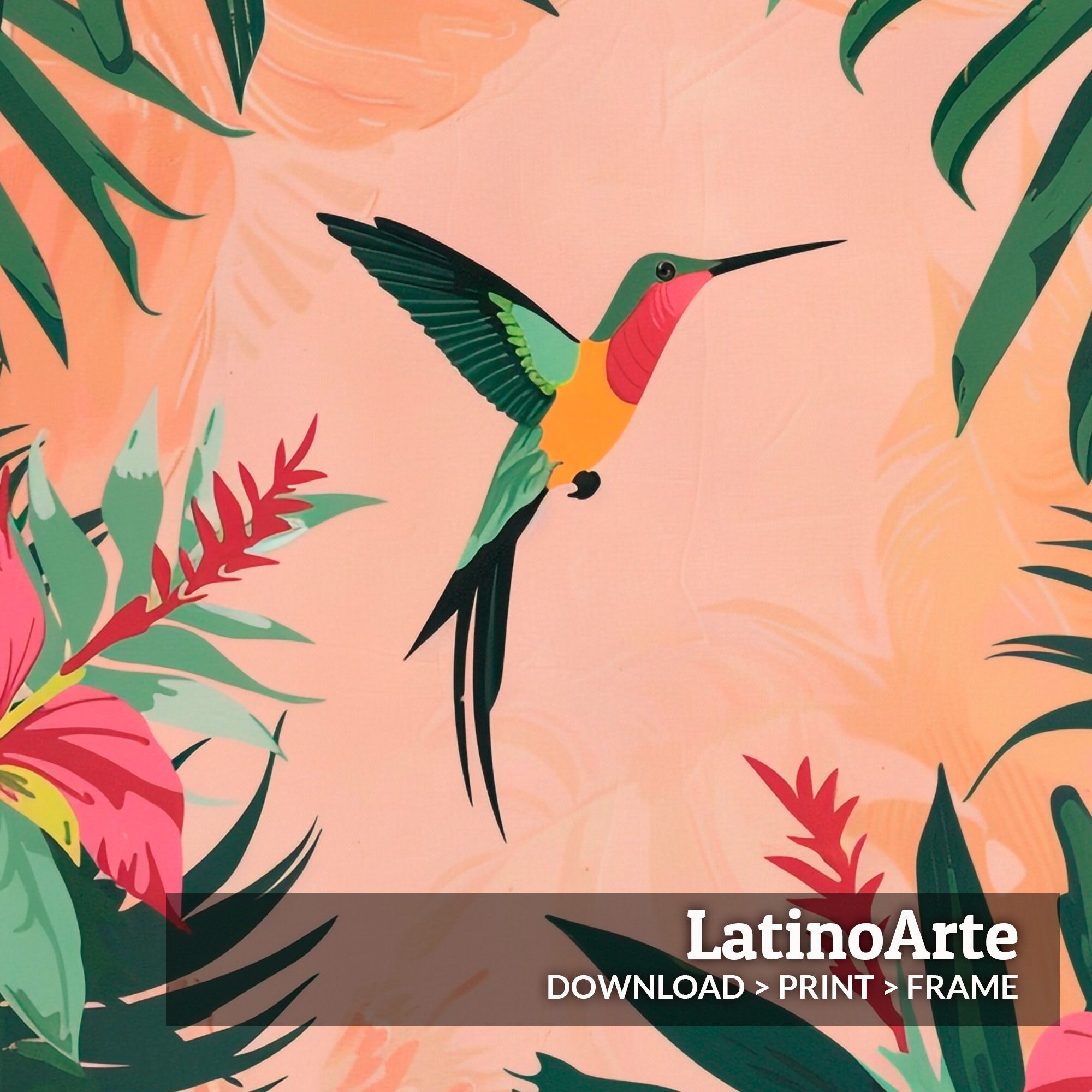 Printable Tropical Colibri Mexican Wall Art, Hummingbird Print ...