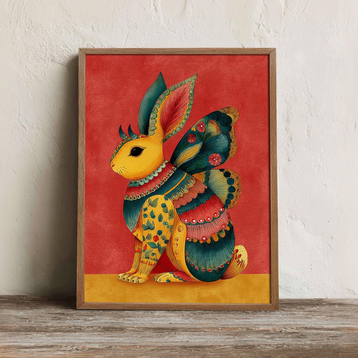 Mexican Alebrije Print, Printable Folk Animal Wall Art, Digital ...