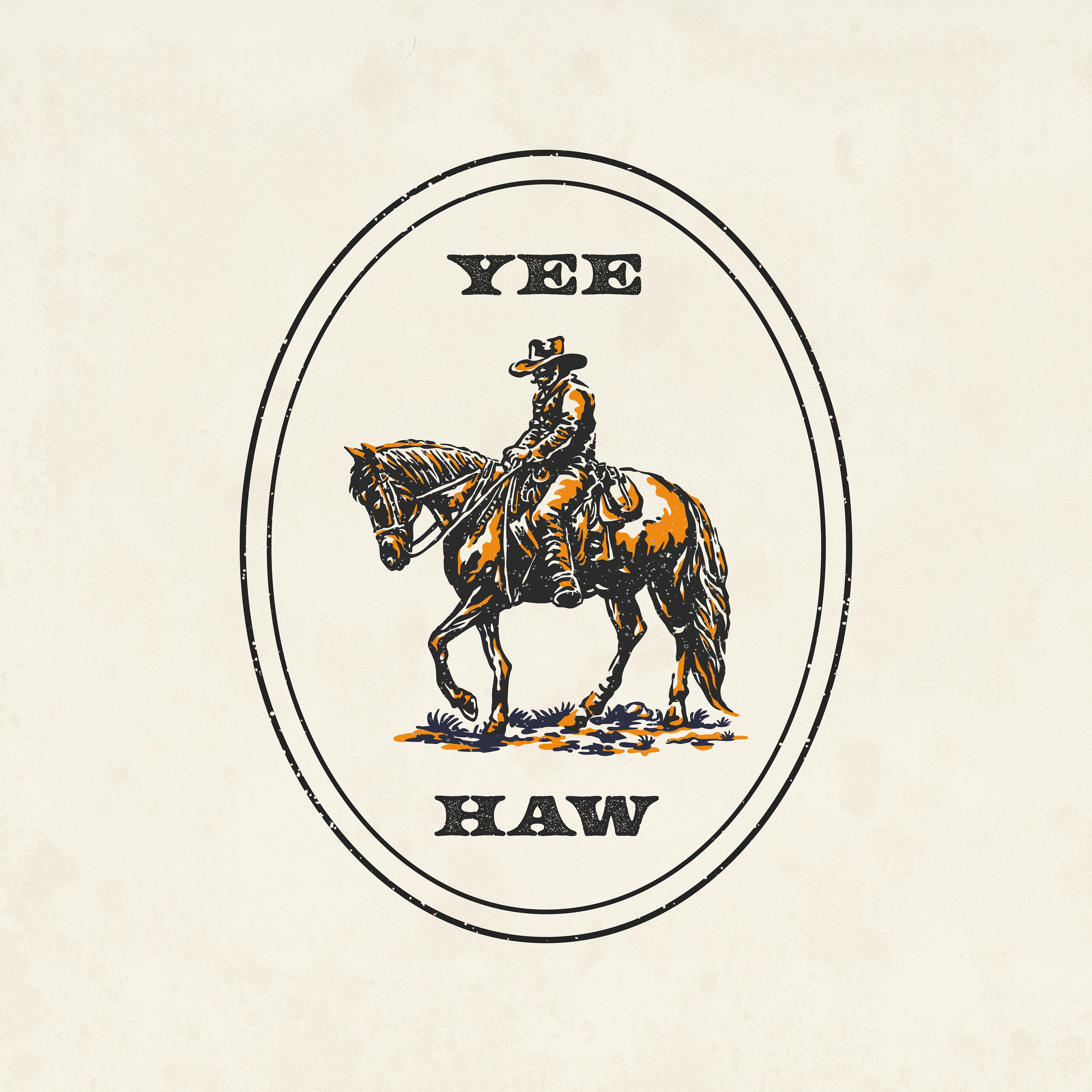 Yee Haw, Horse, Tattoo, Western, Digital PNG Download, Cowboy, Cactus ...