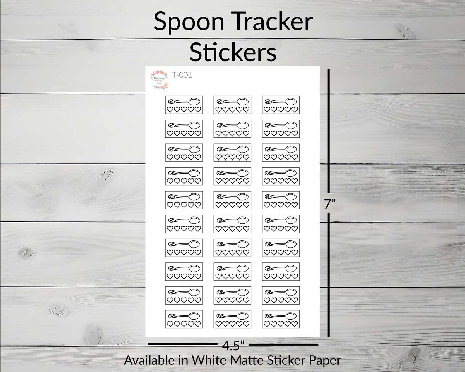 Mood Tracker Stickers + Spoon Tracker Stickers Bundle, Chronic Illness ...