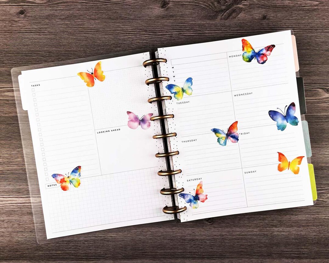 Colorful Butterfly Planner Stickers: Scrapbook & Journal Stickers - Etsy