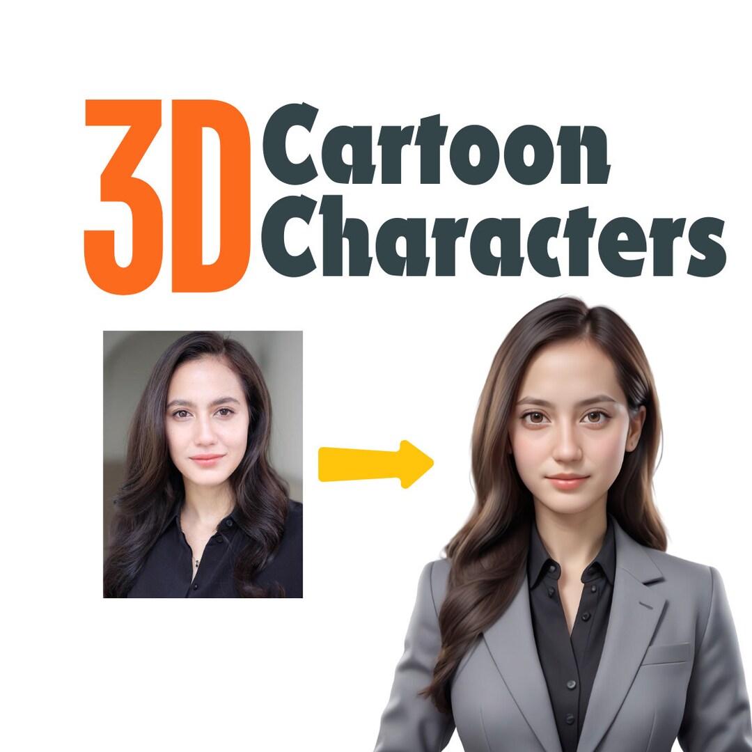 CUSTOM 3D CARTOON, Character 3D Caricature 3D, 3D Cartoon From Your ...
