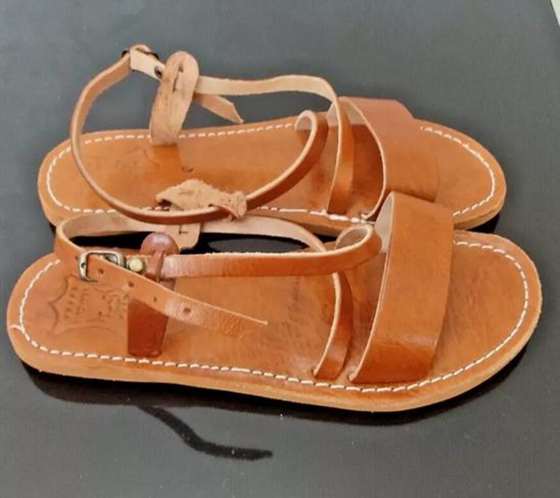 Moroccan Leather Sandals, Women's Leather Sandals, Handmade Summer ...