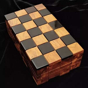 Puzzle Box Secret Thuya Wood Moroccan Hide Stuf, Brain Teaser, Moroccan ...