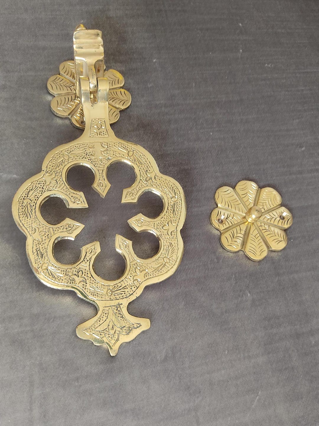 Unlacquered Brass Door Knocker Craft Made of Brass Ornate Door Knocker ...