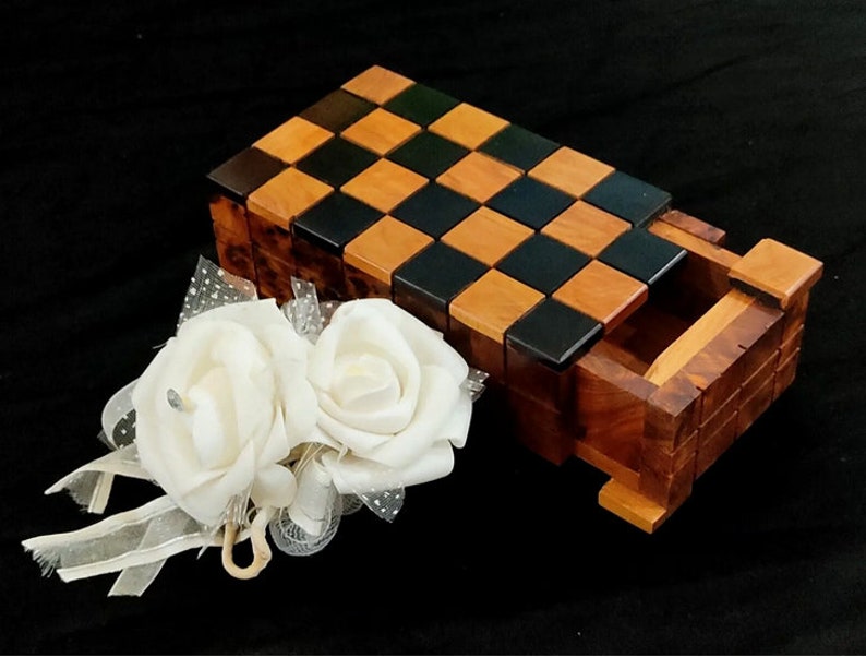 Puzzle Box Secret Thuya Wood Moroccan Hide Stuf, Brain Teaser, Moroccan ...