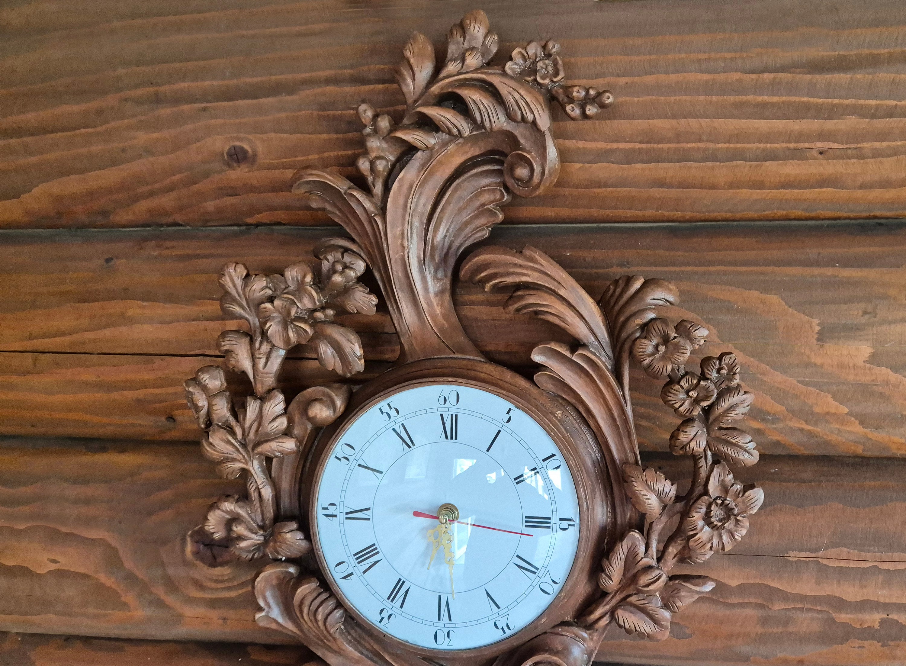 Carved Wall Clock in a Single Instance - Etsy