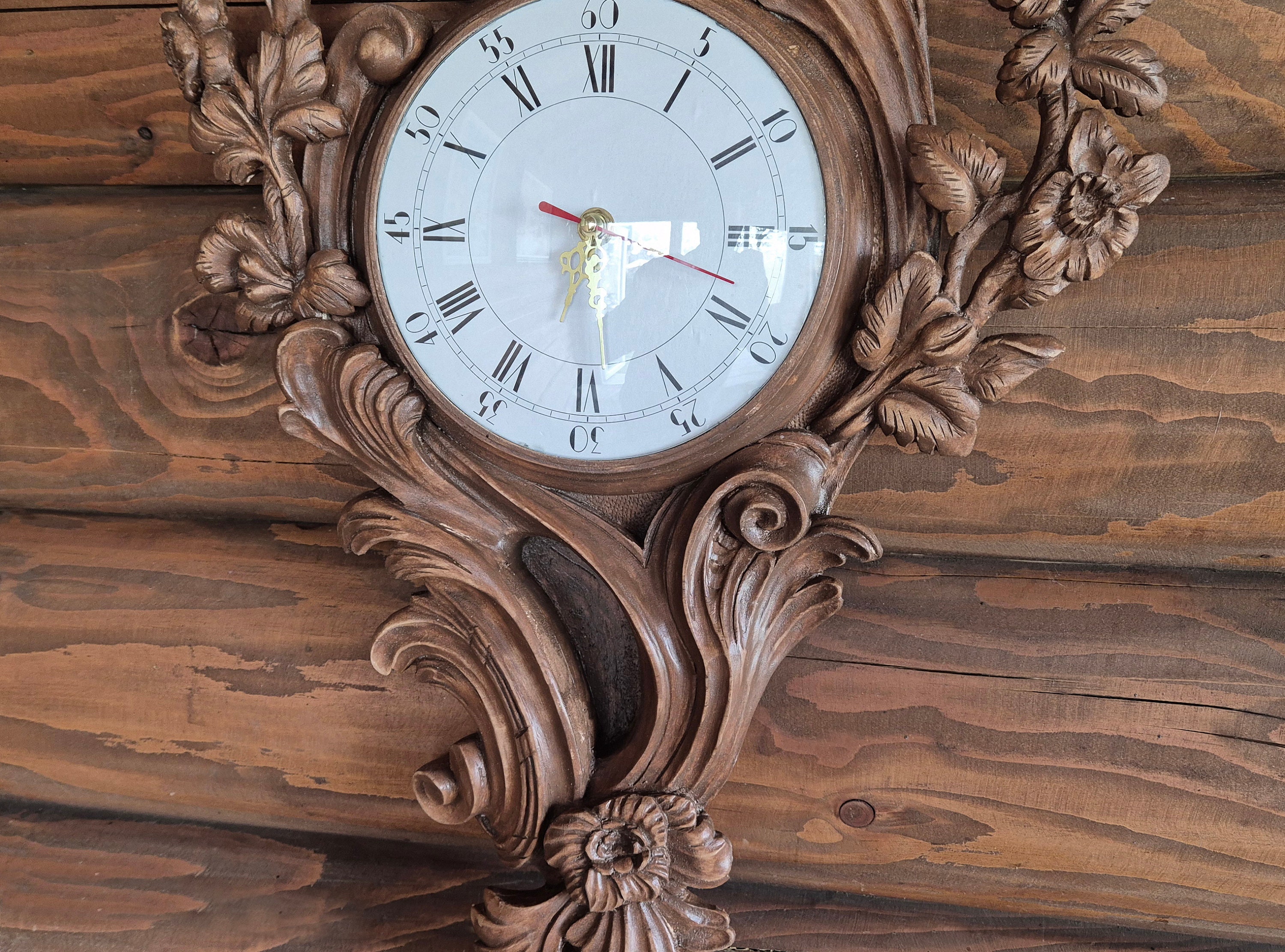 Carved Wall Clock in a Single Instance - Etsy