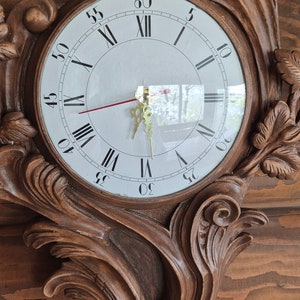Carved Wall Clock in a Single Instance - Etsy