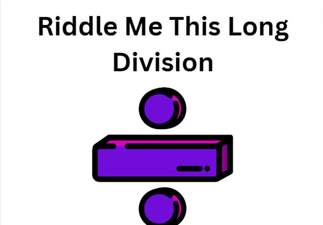 Riddle Me This Long Division With and Without Remainders - Etsy