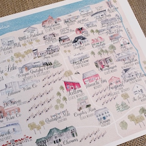 Niagara-on-the-lake Wineries Map Art Print, Ontario Wine Tour - Etsy Canada