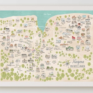Wine Lovers Gift, Niagara Grape and Wine Route Map, Gift for Wine Lover ...