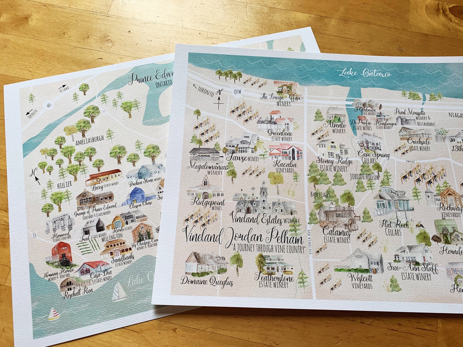 Niagara on the Lake Ontario Winery Map, Wall Art, Canada, Wine Tours ...