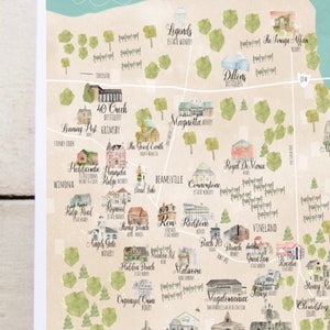 Wine Lovers Gift, Niagara Grape and Wine Route Map, Gift for Wine Lover ...