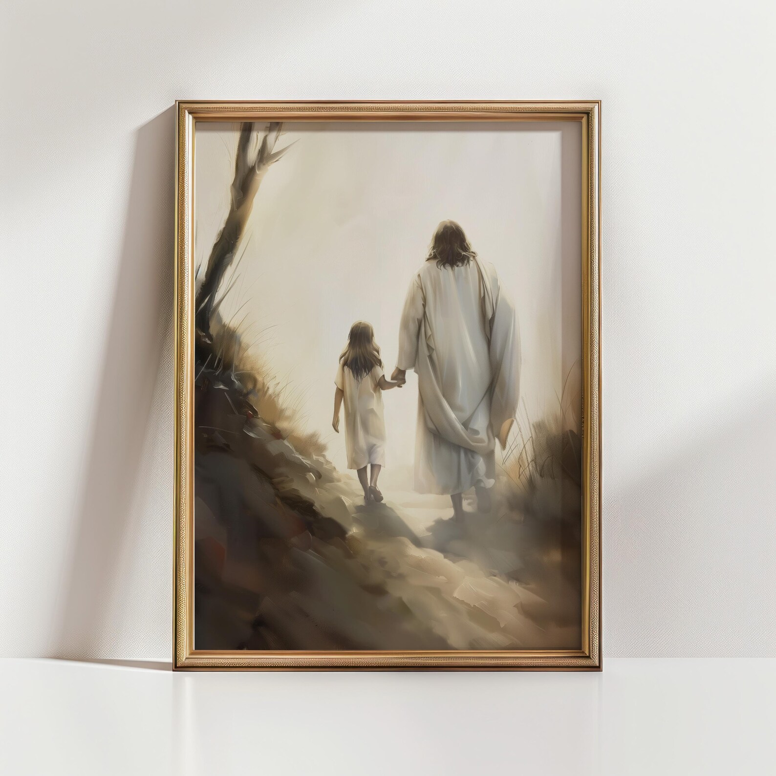 Modern Christian Art Collection | Jesus Leaves the 99 | Neutral Tones ...