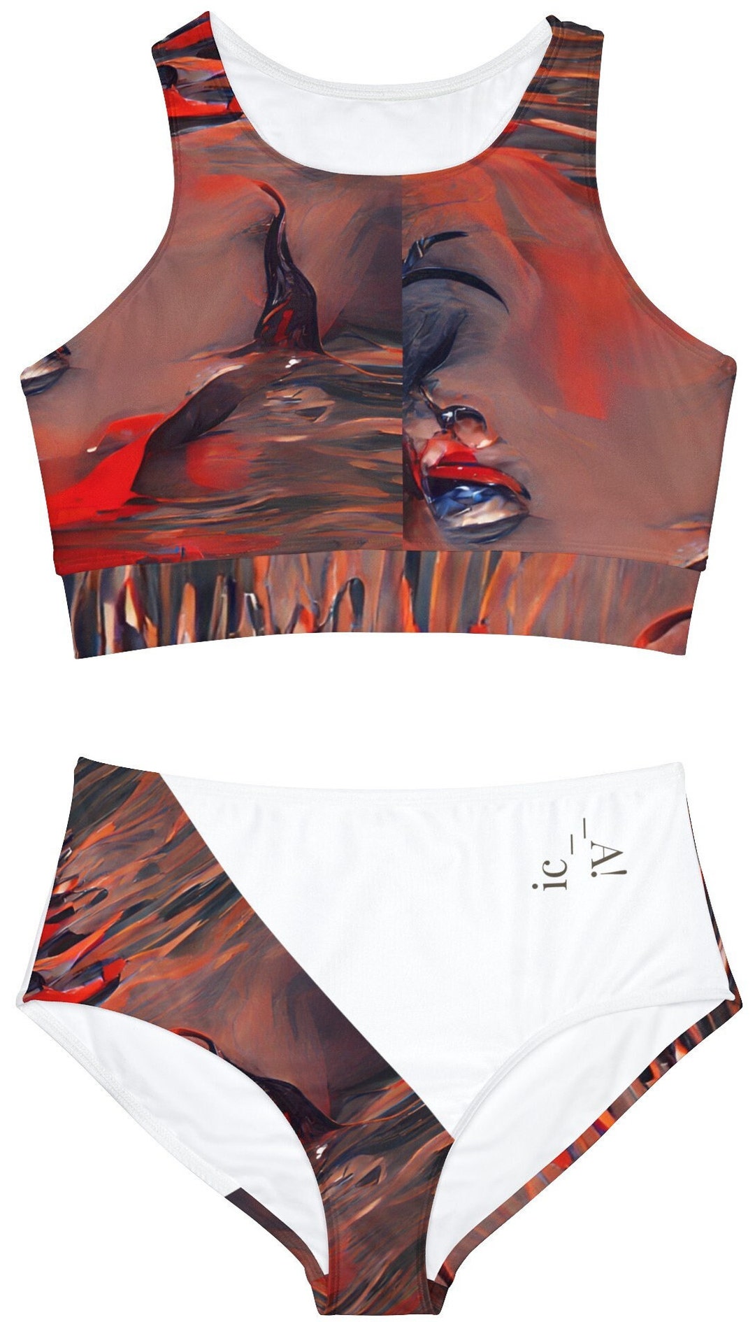 AI Art Custom Made Sporty Bikini Set Personalize and Customize Choosing ...