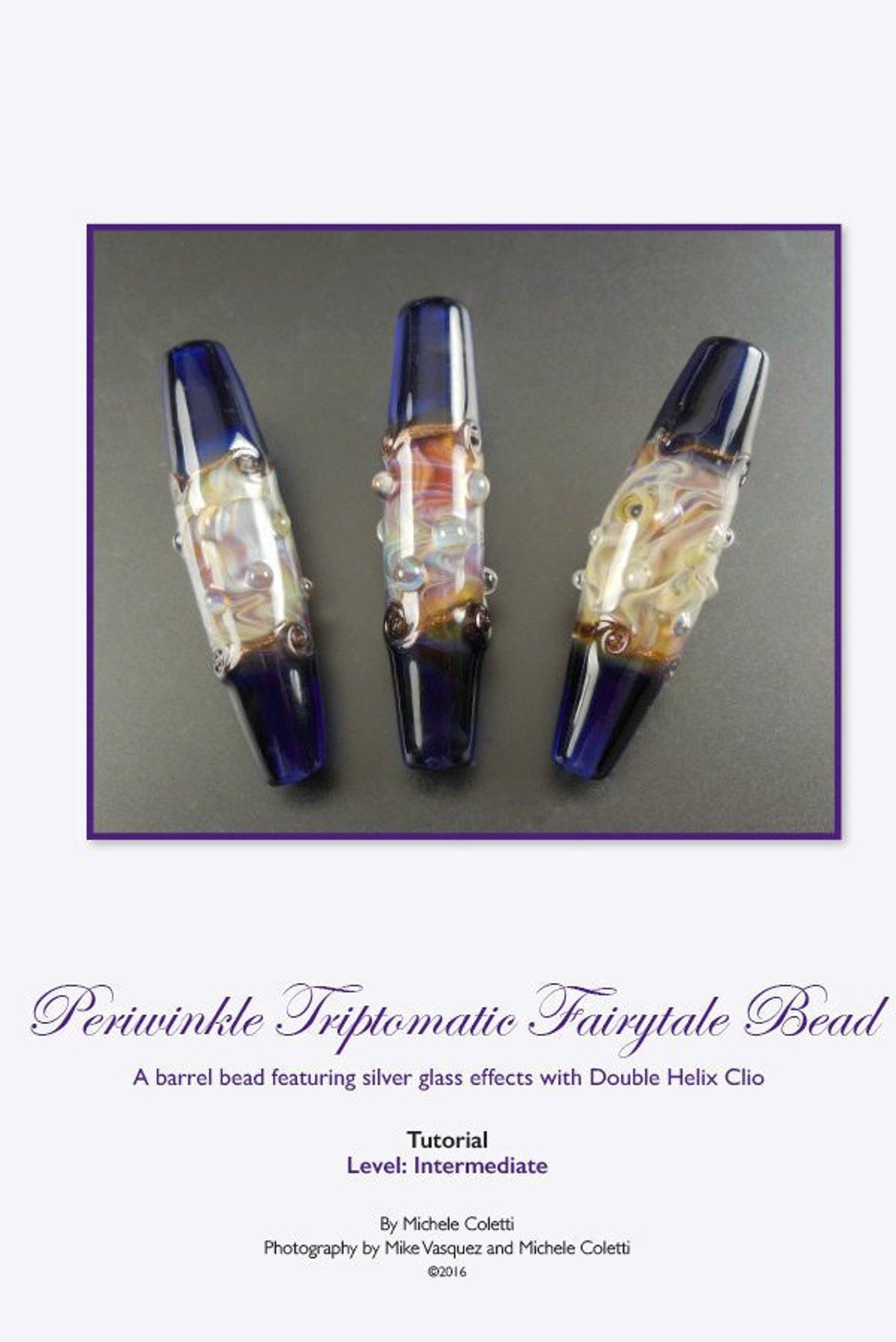 Tutorial Periwinkle Barrel Bead: A Barrel Bead Featuring Silver Glass ...