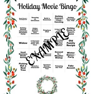 Romantic Holiday Movie Trope Bingo Card - Etsy