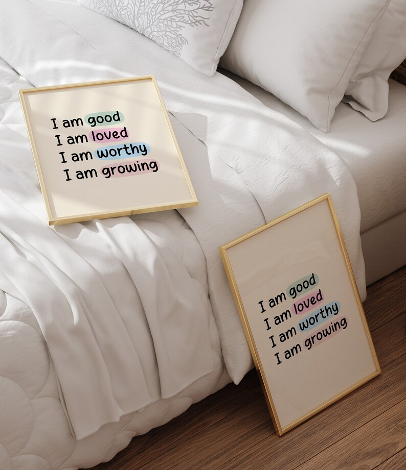 Mindset Poster, Affirmations Poster Printables, Positive Mindset, Wall ...