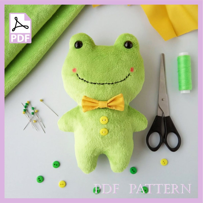 Frog Plush Pattern Beginner Friendly in 2 Sizes - Etsy