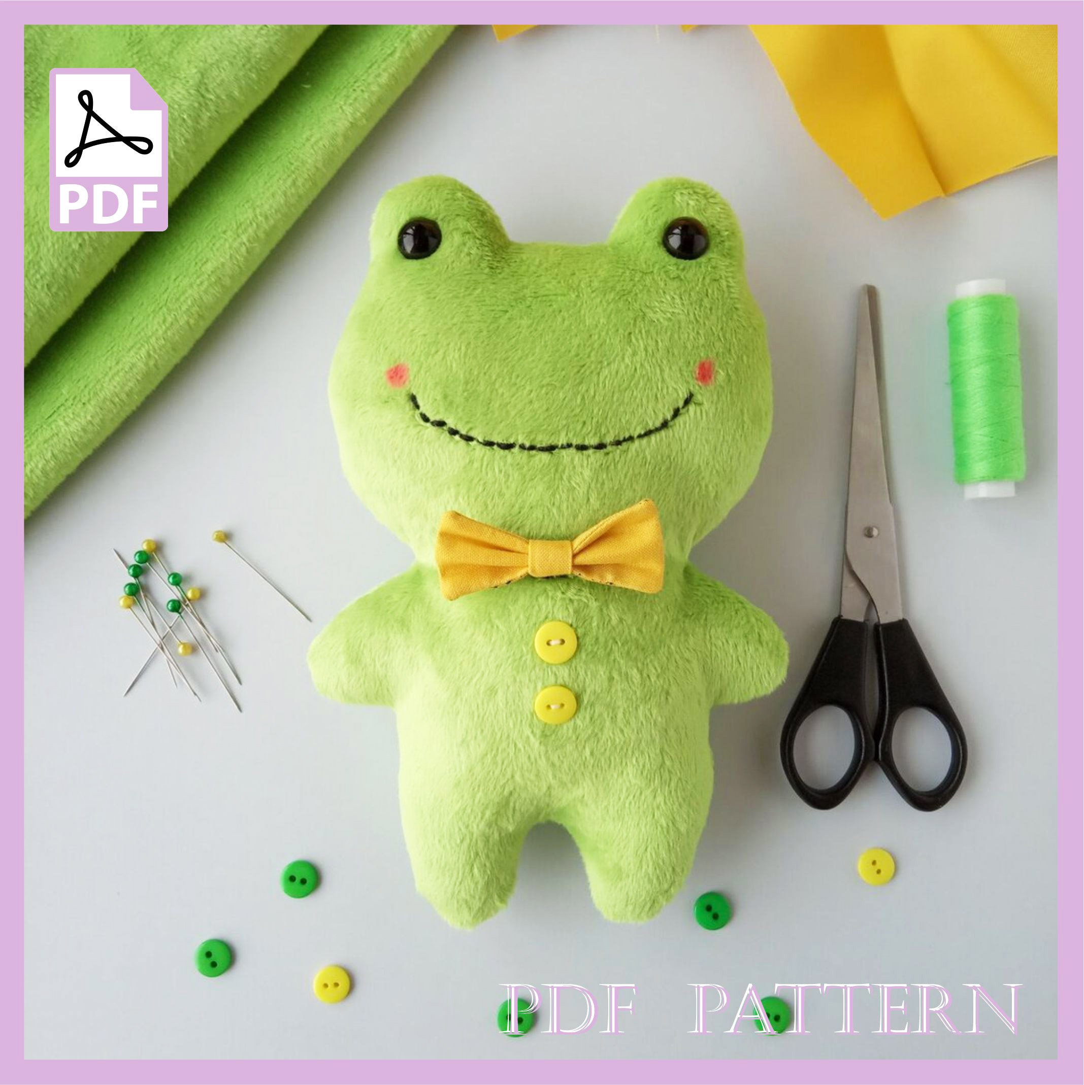Frog Plush Pattern Beginner Friendly in 2 Sizes - Etsy