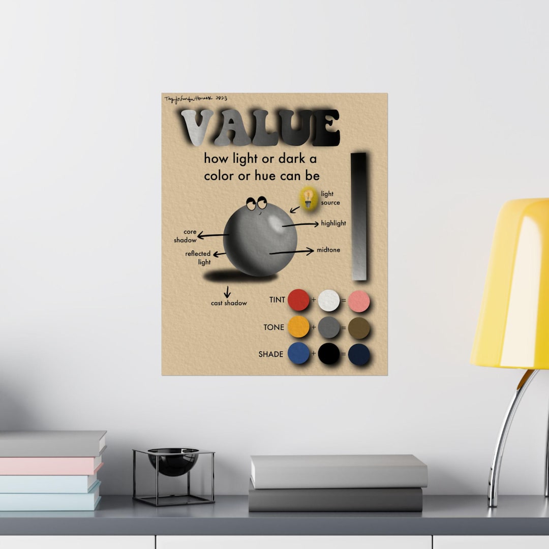 Value | Elements of Art | Poster Print | Art Classroom | Art Teachers ...