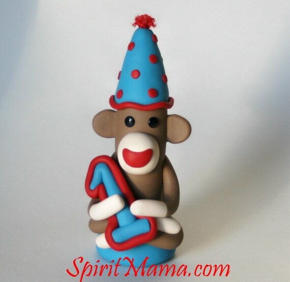 Sock Monkey Birthday Plates